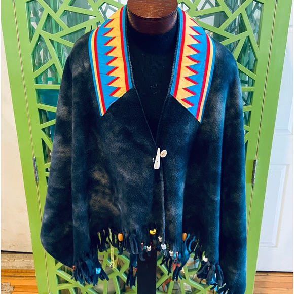 Ponchos & Serapes | Handmade Beaded Native American Inspired Fringed ...